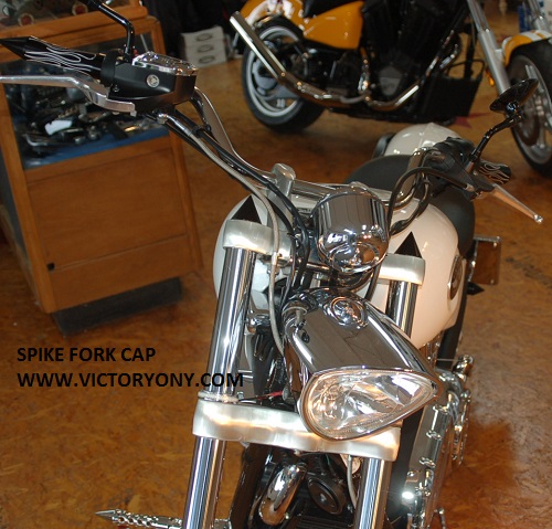Victory Motorcycle Fork Covers Spike Black or Chrome Custom Victory ...