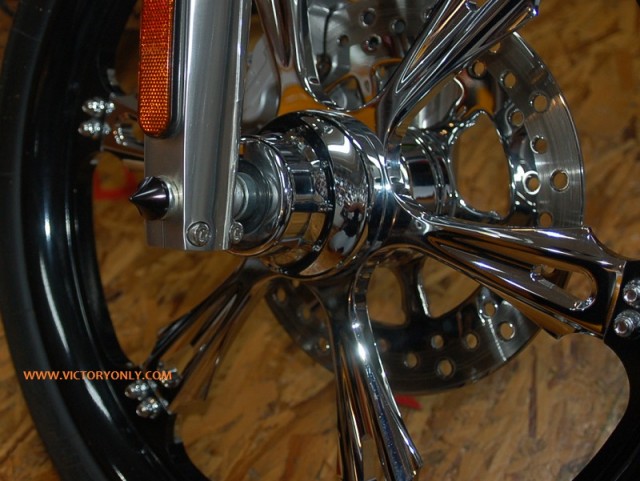 Axle Caps Front Cone Black Anodized Victory Jackpot Victory Only ...