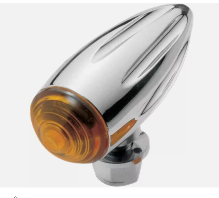Chrome Bullet Lights Turn Signals Red / Amber Grooved Victory ...
