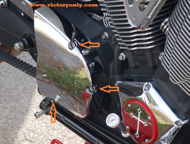 Steel Belt Guard Bolt Kit Chrome, Black & Colors | Victory Only