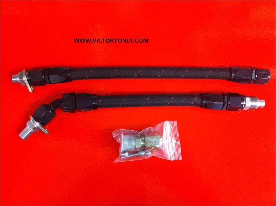 Aeroquip StartLite Oil Lines, Blk Ano Fittings Victory Only Motorcycles