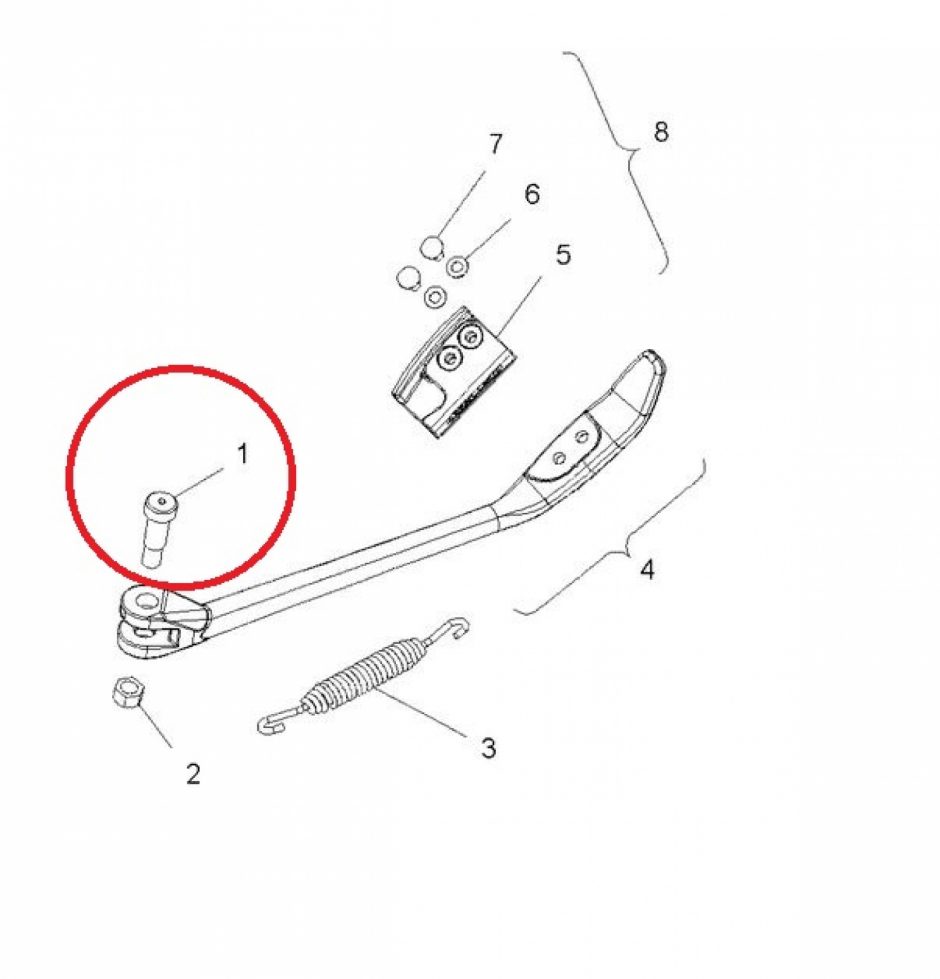 Kickstand Screw Victory Motorcycle 7519075 Victory Motorcycle Parts for ...