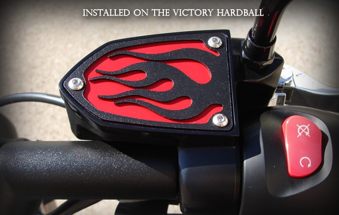 Reservoir Cover Flame Clutch or Brake Side | Victory Only