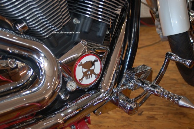 Victory Motorcycle Engine Cover Skull and Bones Victory Only Motorcycle ...