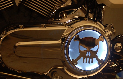 victory_motorcycle_Lighted_Engine_Cover_Skull_bones | Victory Only