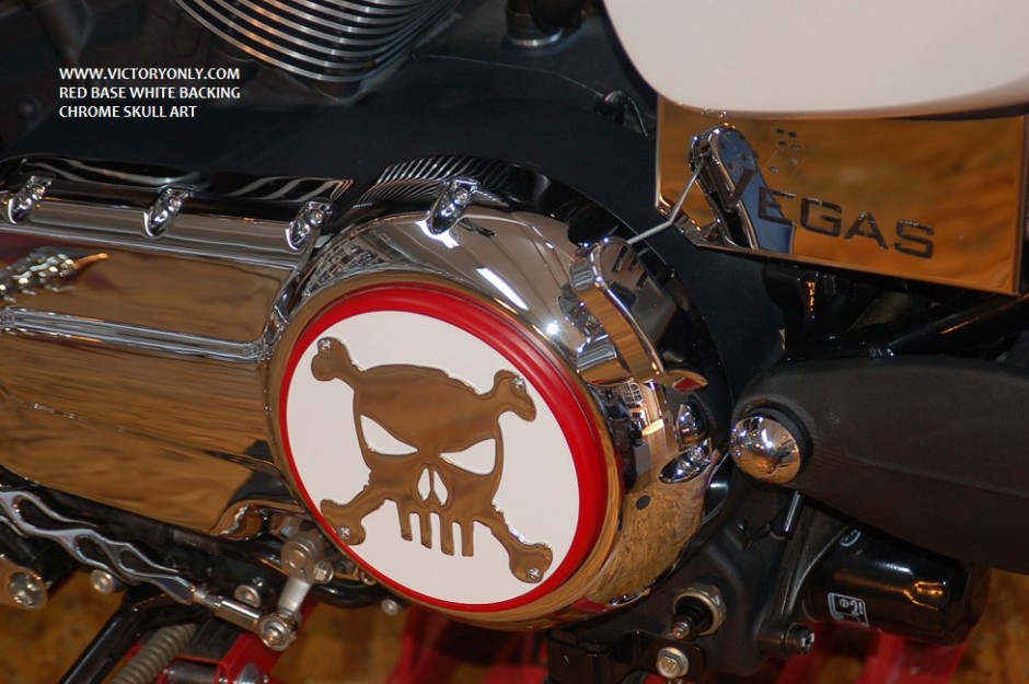 Victory Motorcycle Engine Cover Skull and Bones Victory Only Motorcycle ...